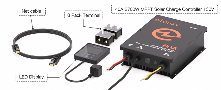 2700W MPPT Solar Charge Controller 60A 10V-60V Battery System Auto,Max ...