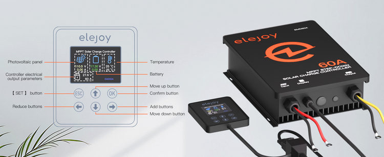 2700W MPPT Solar Charge Controller 60A 10V-60V Battery System Auto,Max ...
